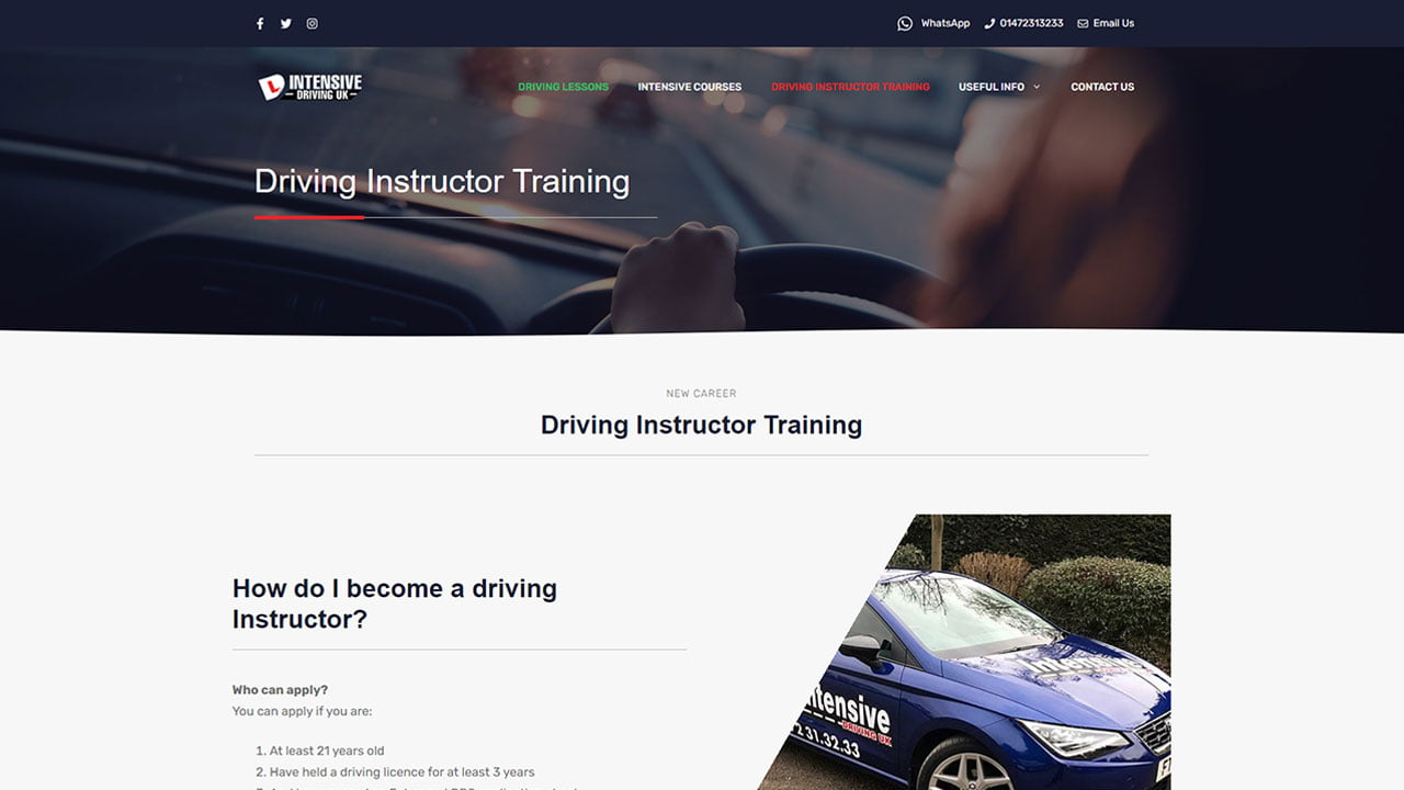 Driving Instructor Training - Intensive Driving UK